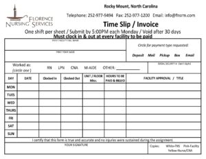 Time Slips Download - Florence Nursing Services, Inc.